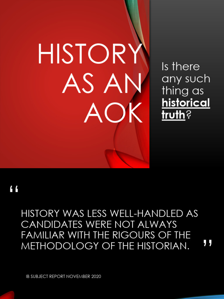 History As An AOK | PDF