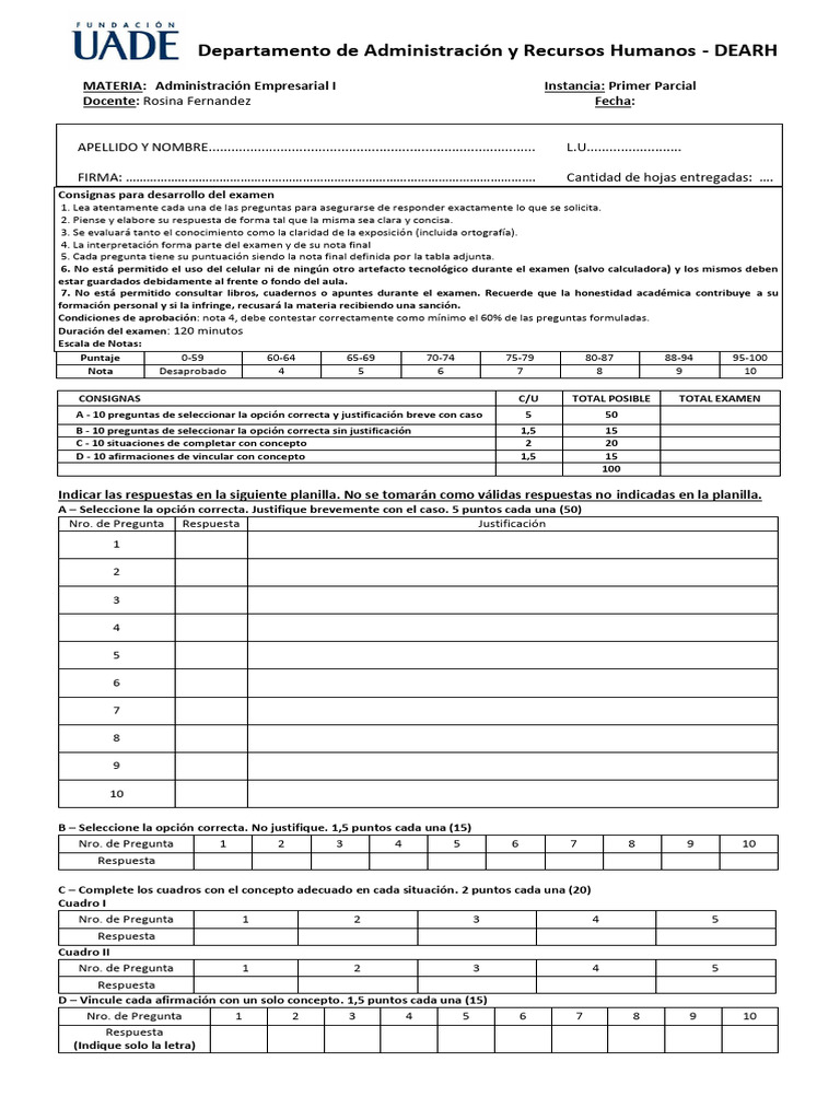 Primer Parcial AEI 1C 2024 T1 - Simu | PDF
