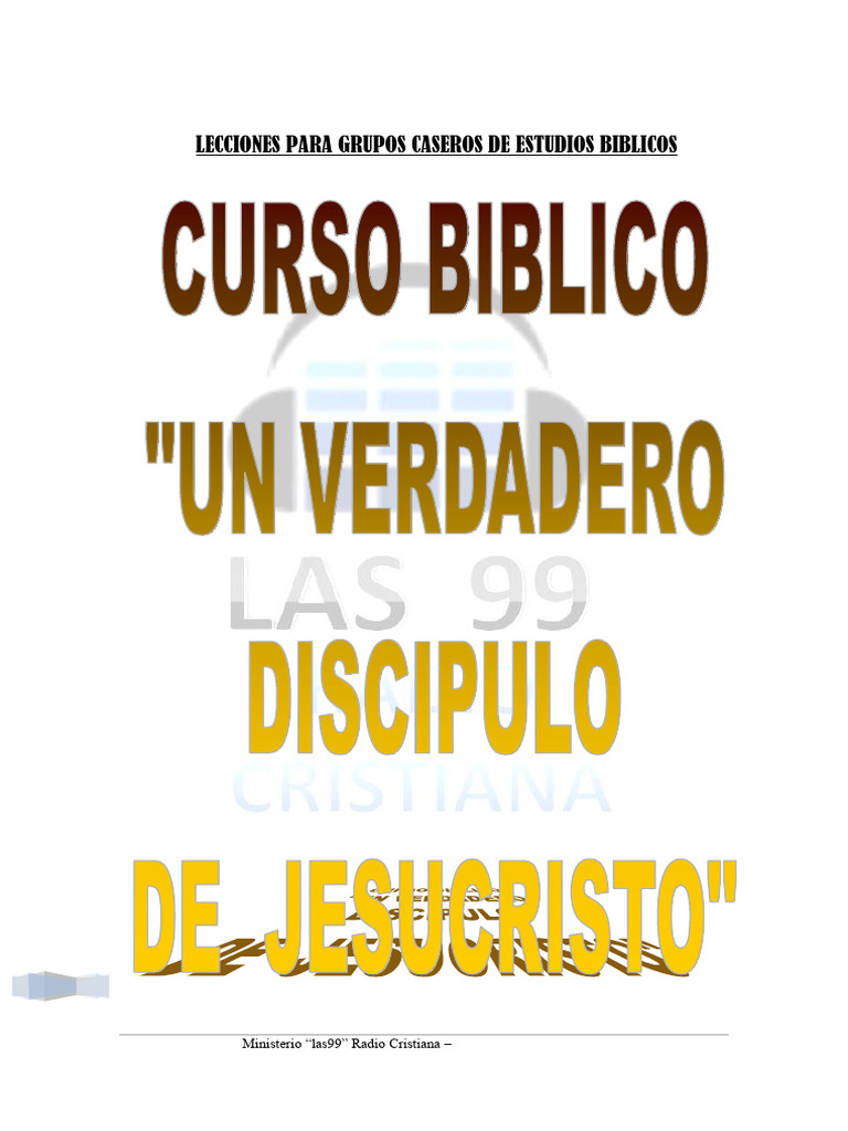 Curso - Un Verdadero Discipulo de Cristo | PDF | Jesús | Cristo (título)