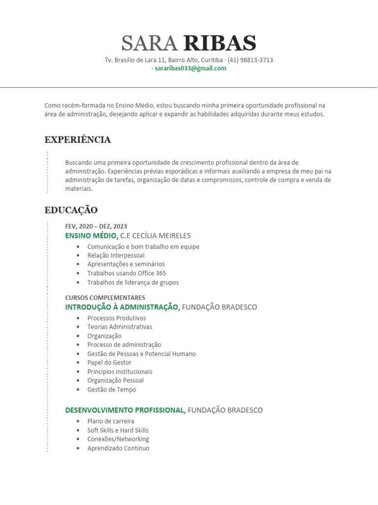 CV - Sara Ribas | PDF