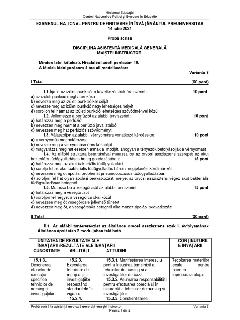 Def 008 Asist Med Gen M 2021 Var 03 LMA | PDF