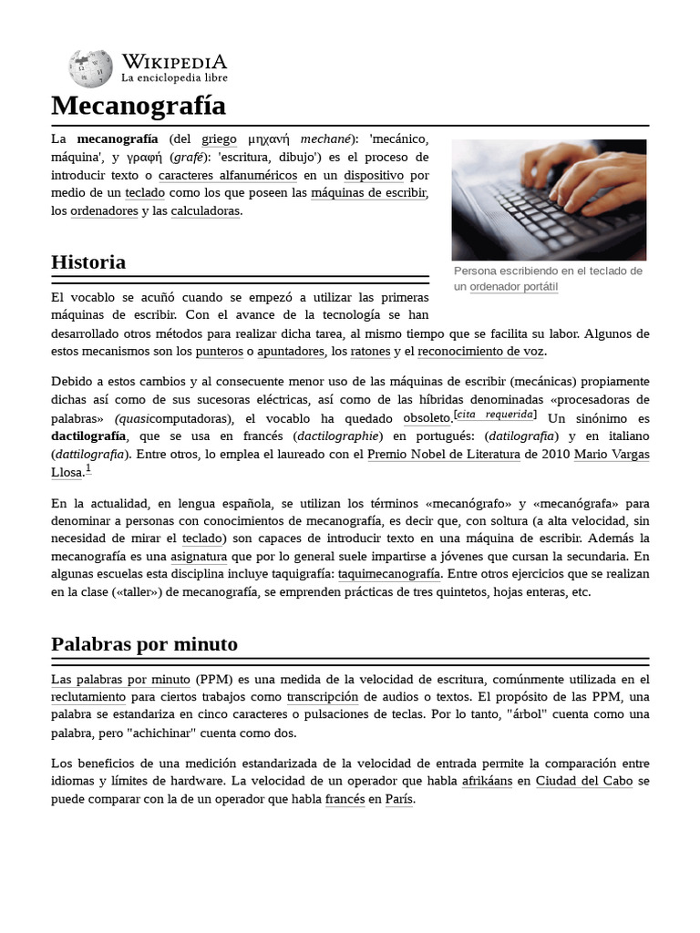 Mecanografía | PDF