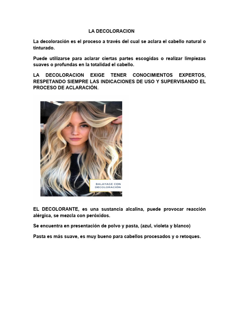 Guia de Decoloracion | PDF