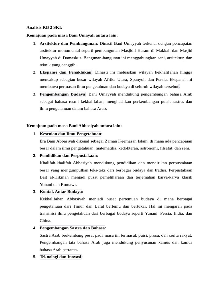 Analisis KB 2 SKI | PDF