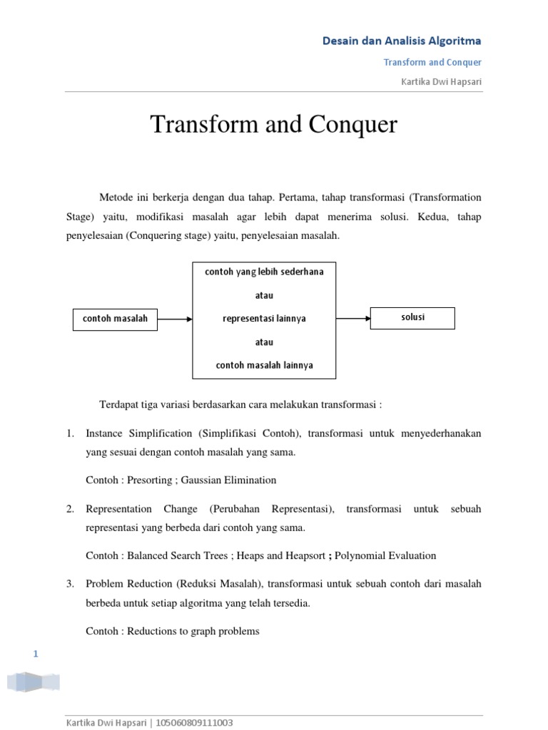 Transform and Conquer | PDF