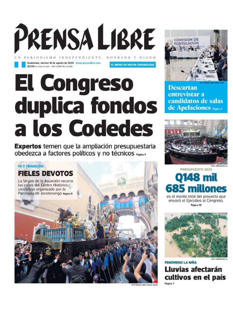 16 08 2024 Prensa Libre | PDF