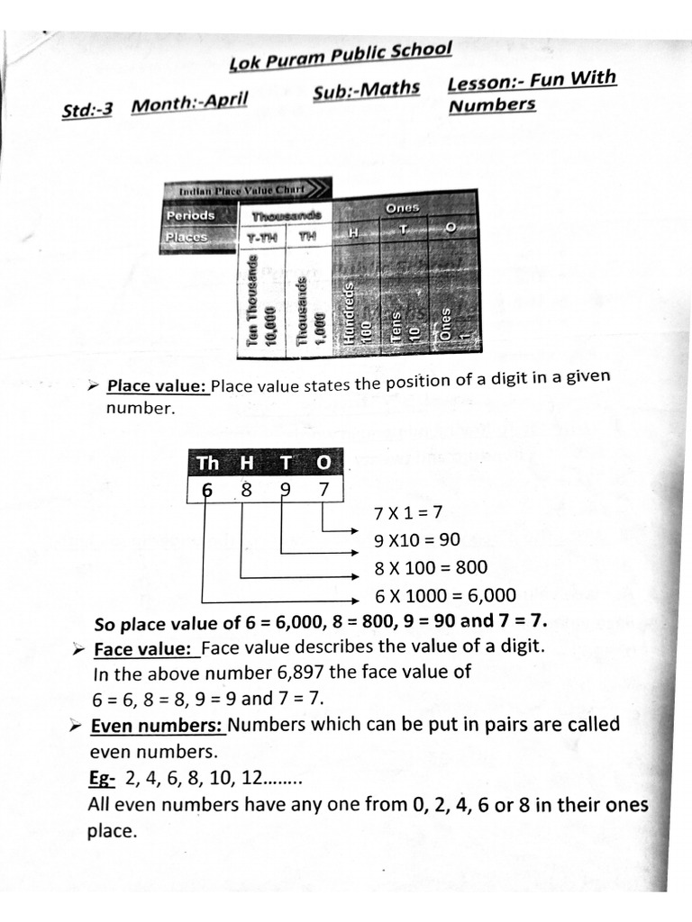 STD 3 Maths Classwork | PDF