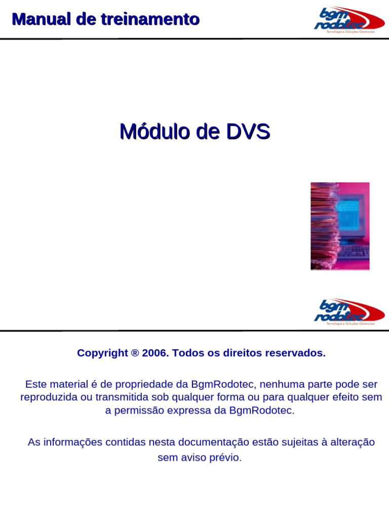 Manual de Treinamento - DVS | PDF