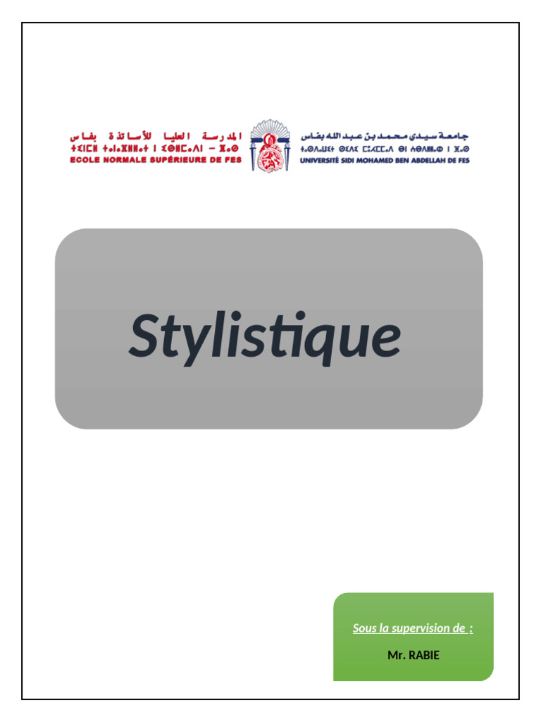 Stylistique | PDF