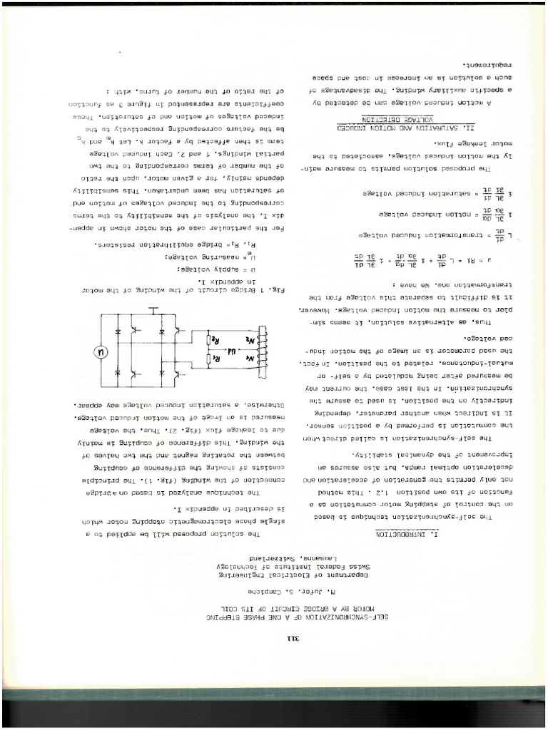 Self-Synchronization of Stepping Motors | PDF