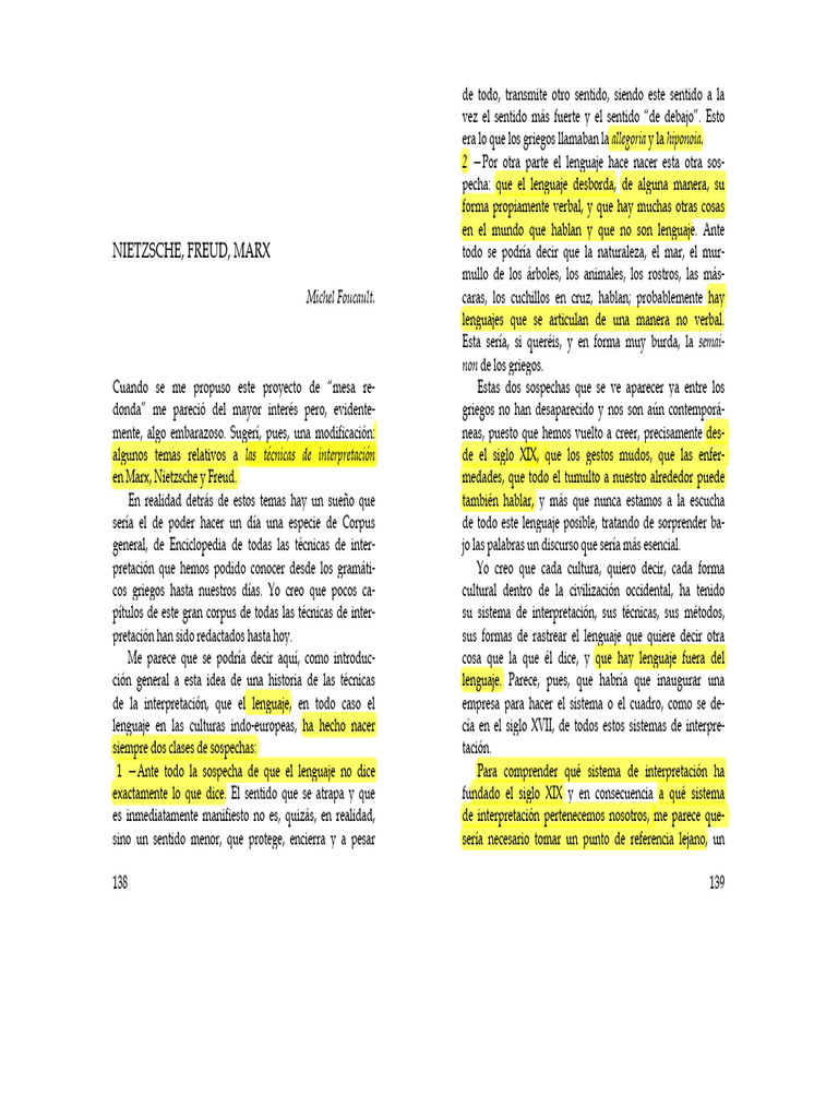 Foucault - Nietzsche - Freud-Marx | PDF