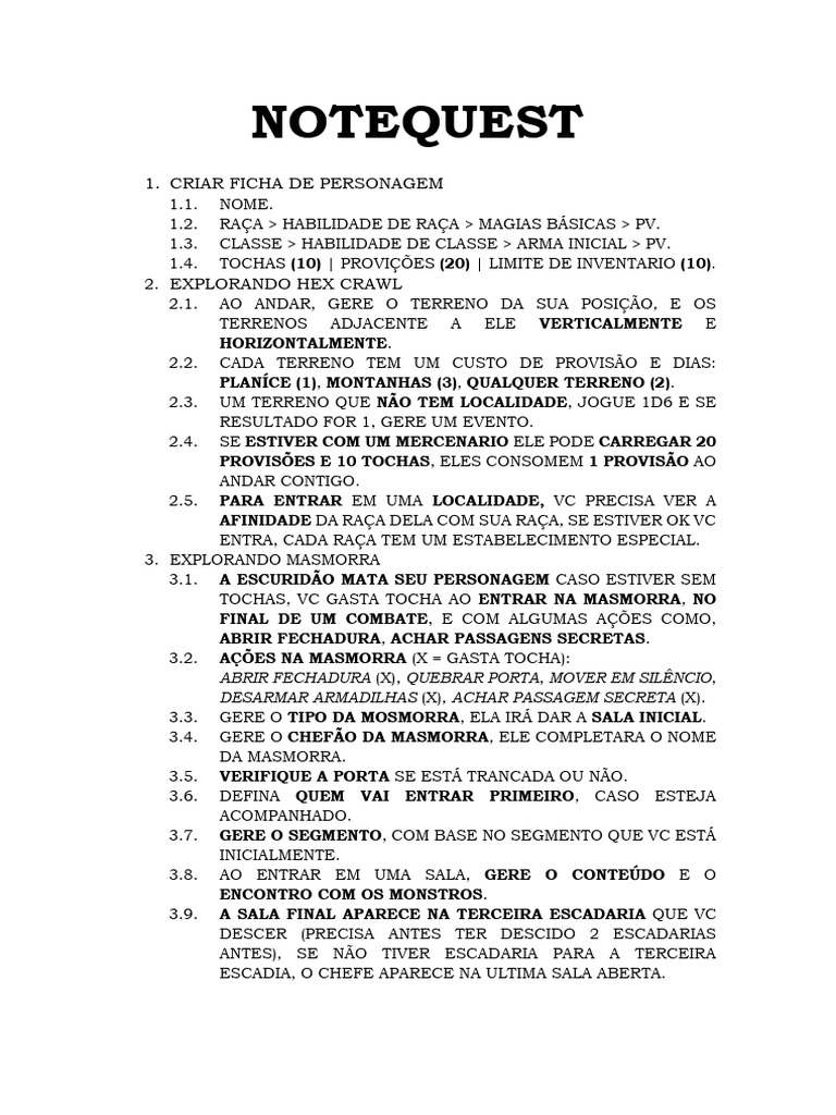 Resumo Notequest | PDF