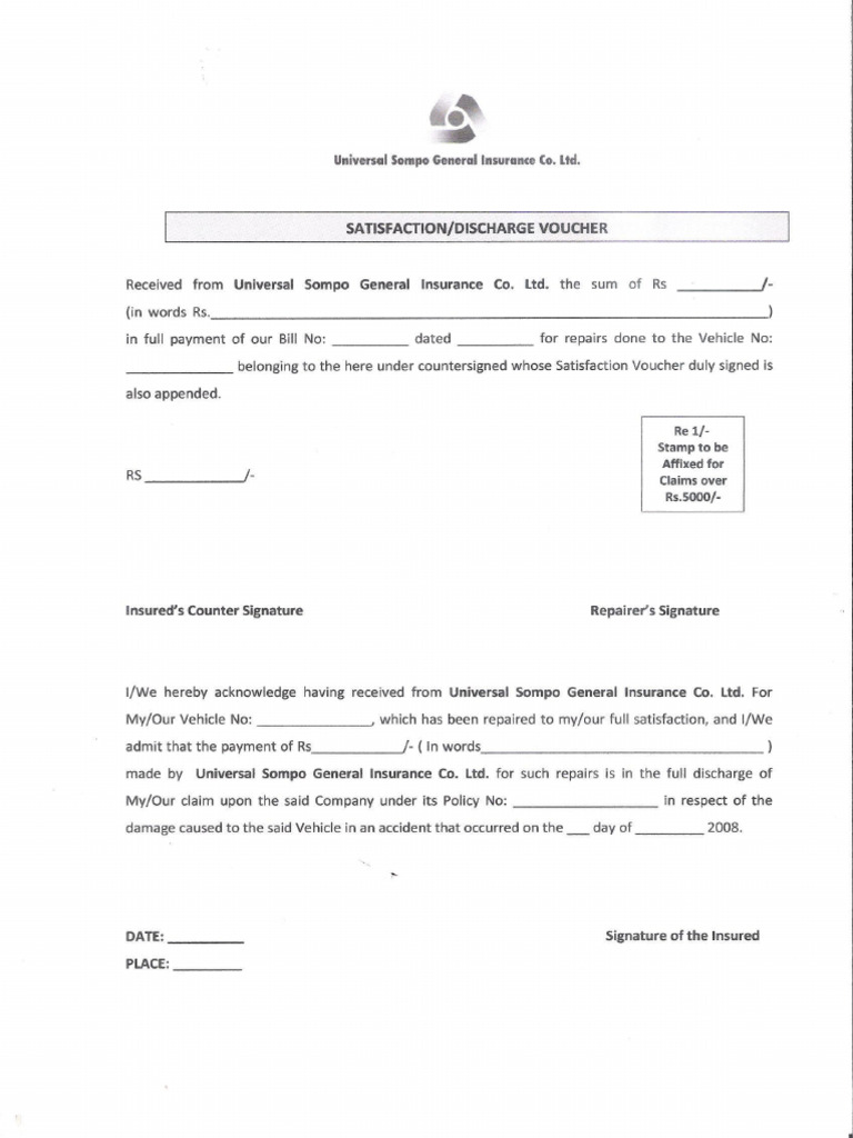 UNIVERSAL SOMPO - Satisfaction Voucher | PDF