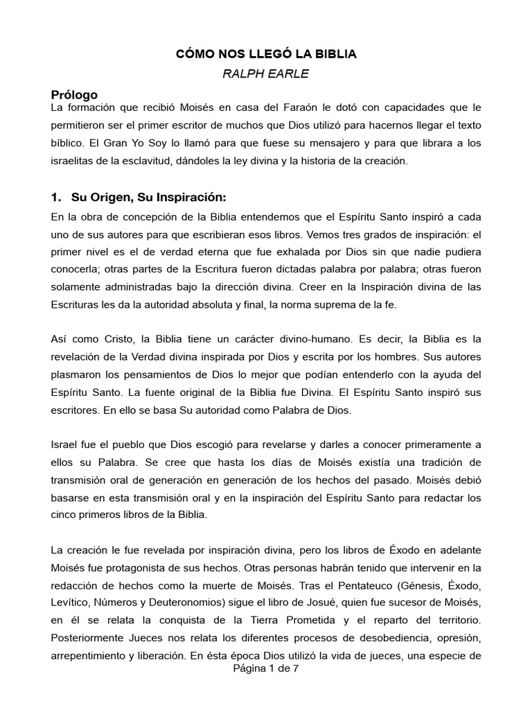 Kaloyan Stefanov Kanchev Resumen Co Mo Nos Llego La Biblia Ralph Earle Co Mo Nos Llego La Biblia ...