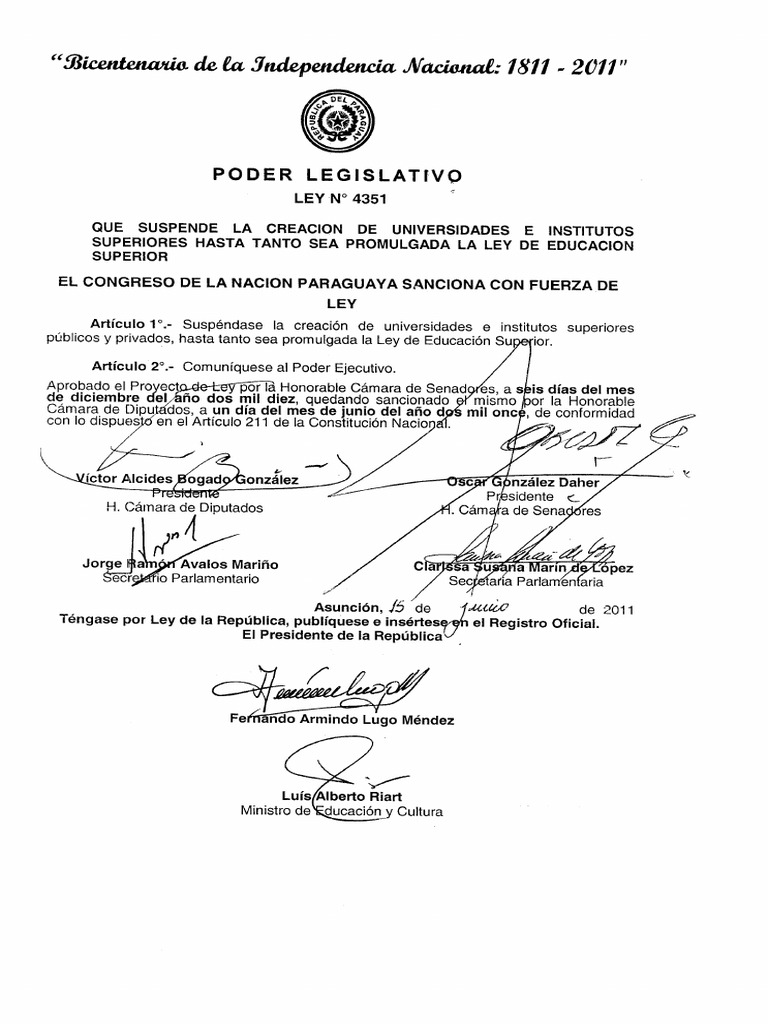 Ley 4351 | PDF