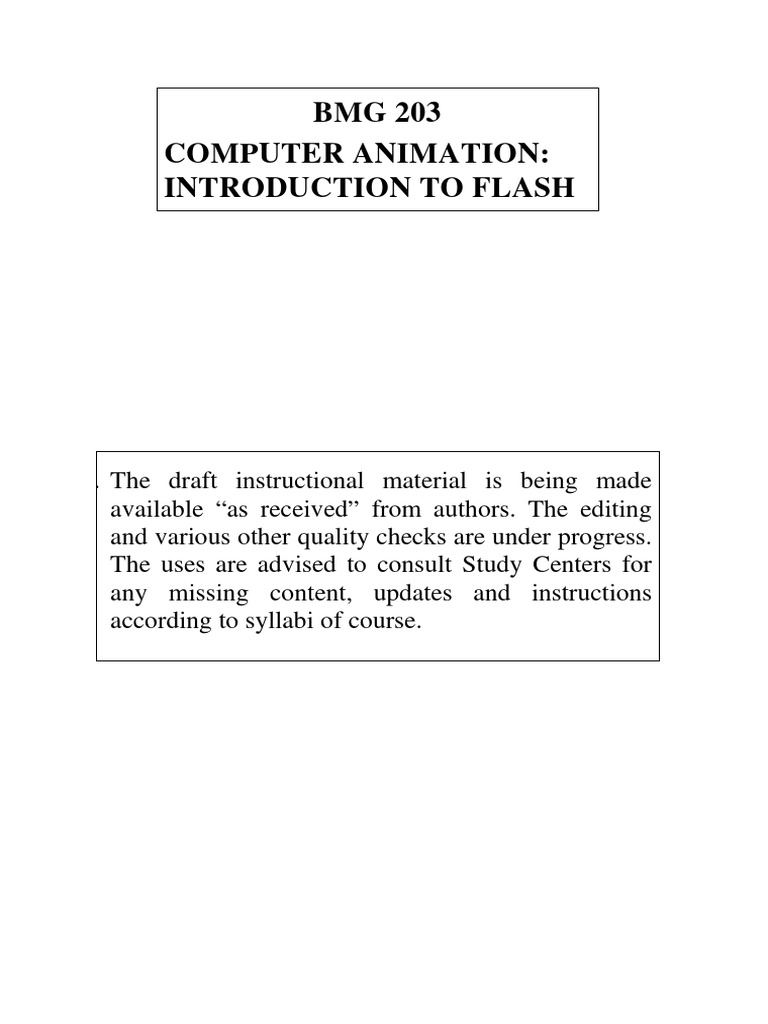 Computer Animation Introduction To Flash | PDF | Adobe Flash | Computing
