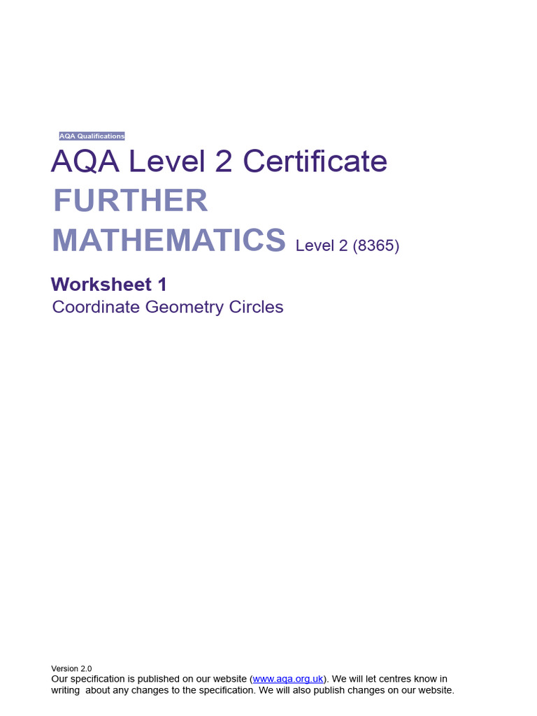 Coordinate Geometry Circles | PDF