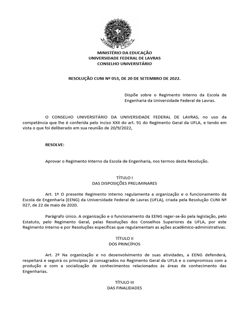 343 053 20092022 Regimento Interno EENG | PDF