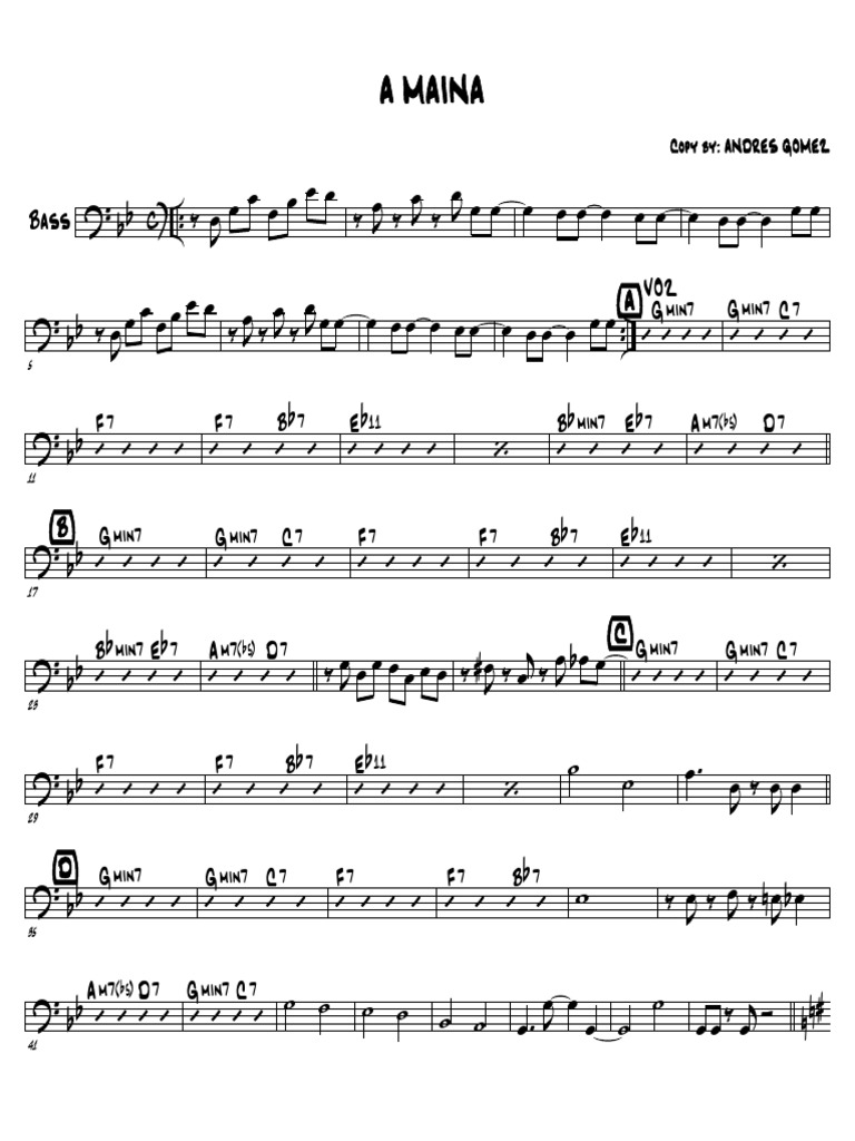 Willy Rosario - Maina Bass | PDF