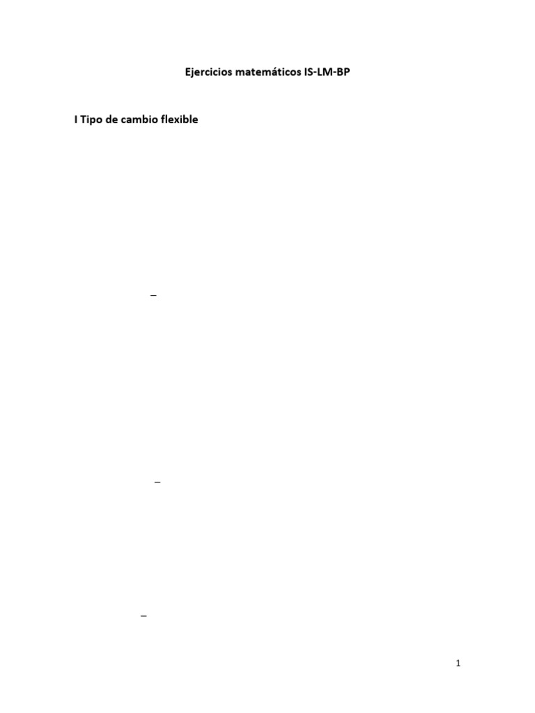 Ejercicios Matem Ticos IS LM BPga PDF | PDF