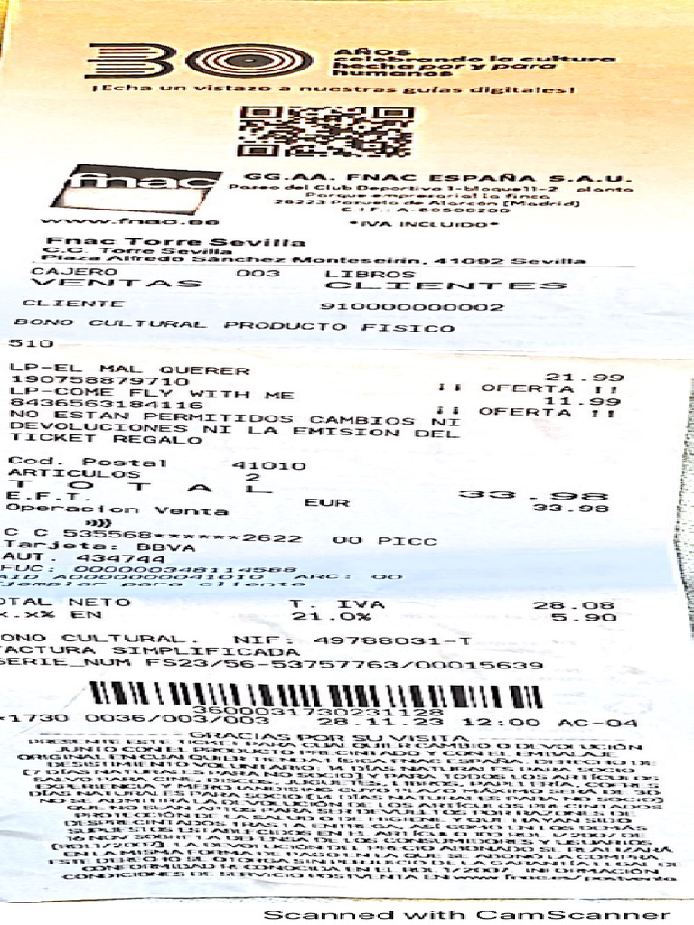 Ticket Vinilos Bono | PDF