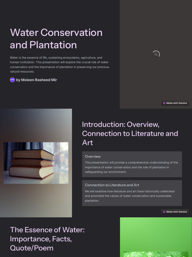 Water Conservation and Plantation | PDF | Water Conservation | Science ...