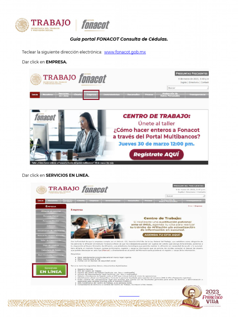 Guia Portal Fonacot | PDF