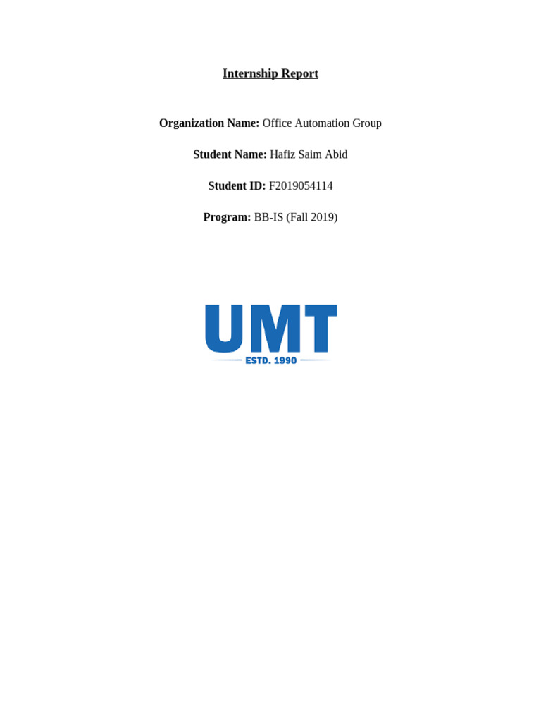 Internship Report-F2019054114 | PDF | Image Scanner | Art