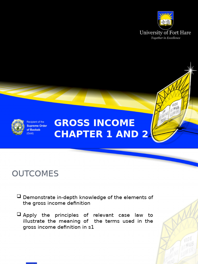 2016 Chapter 1 and 2 - Gross Income | PDF