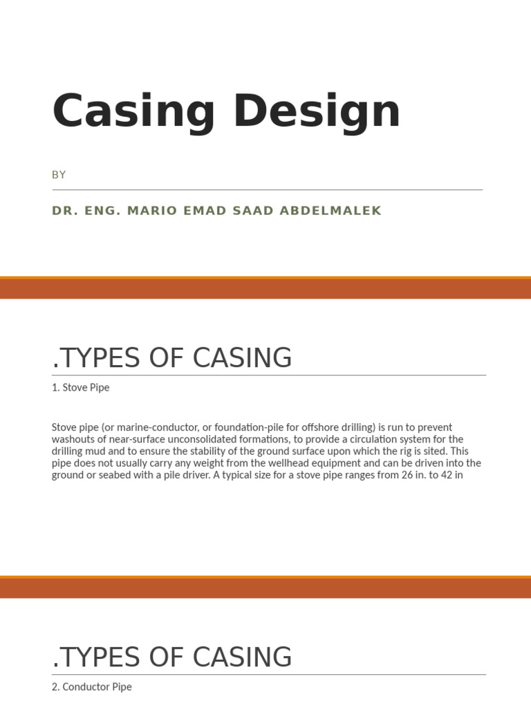 Casing Design | PDF