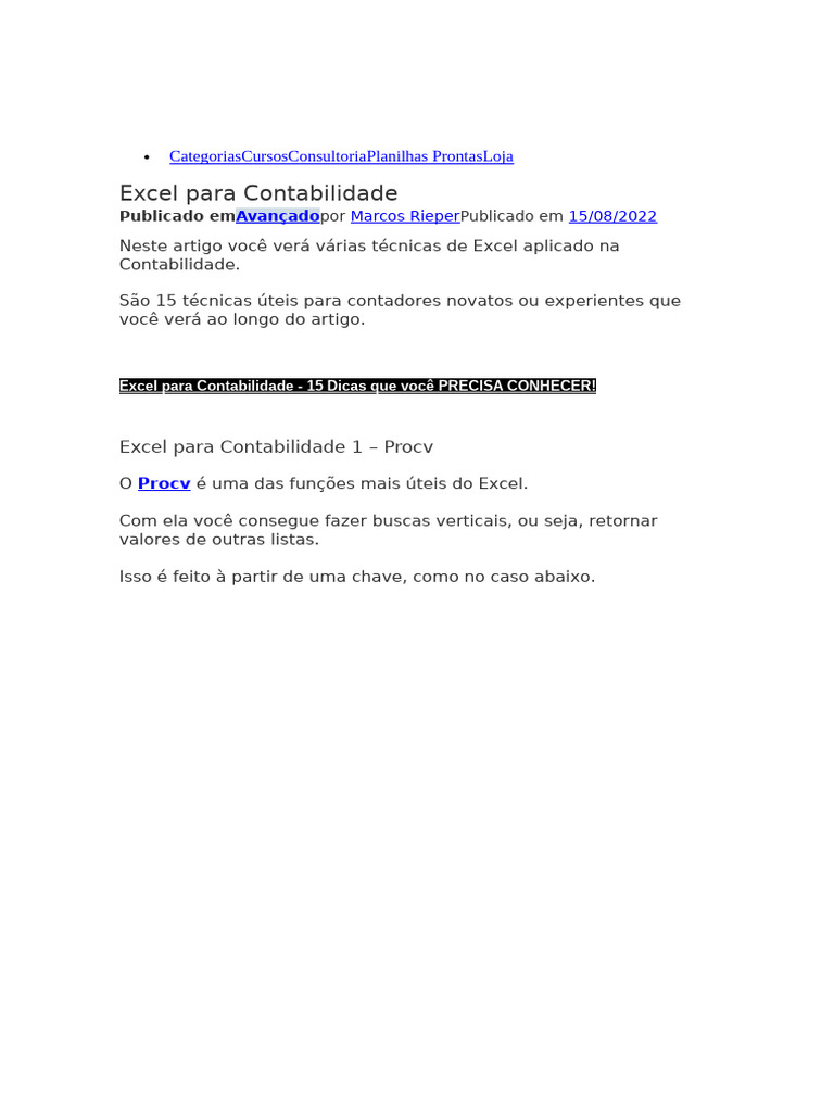 Excel Aplicado | PDF