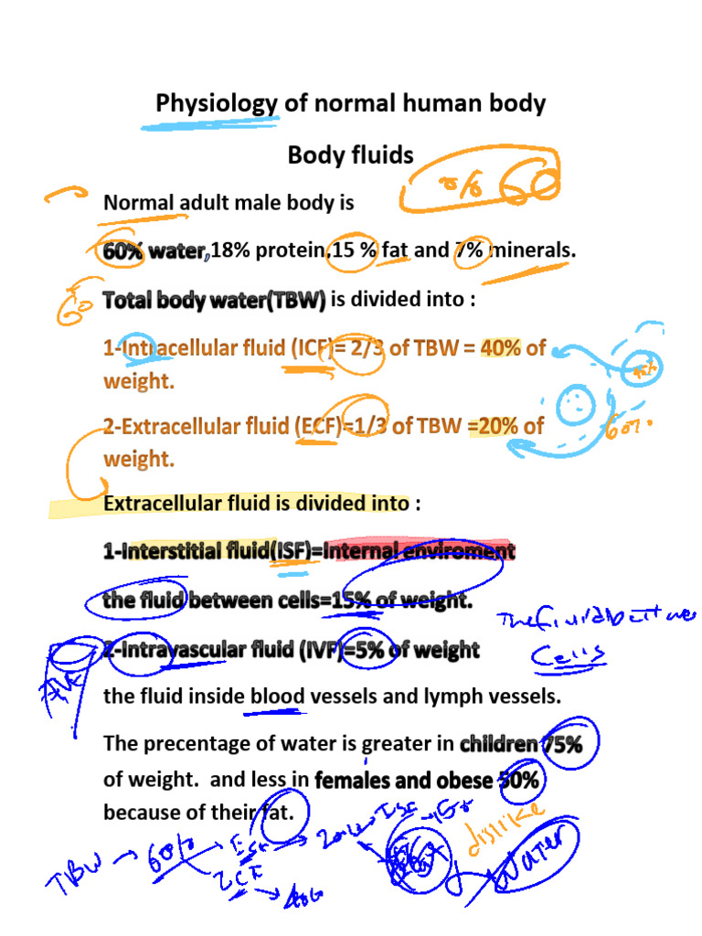 Physiology of normal human body | PDF