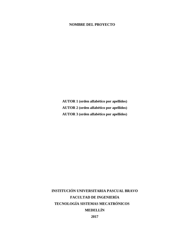 Plantilla Anteproyecto | PDF