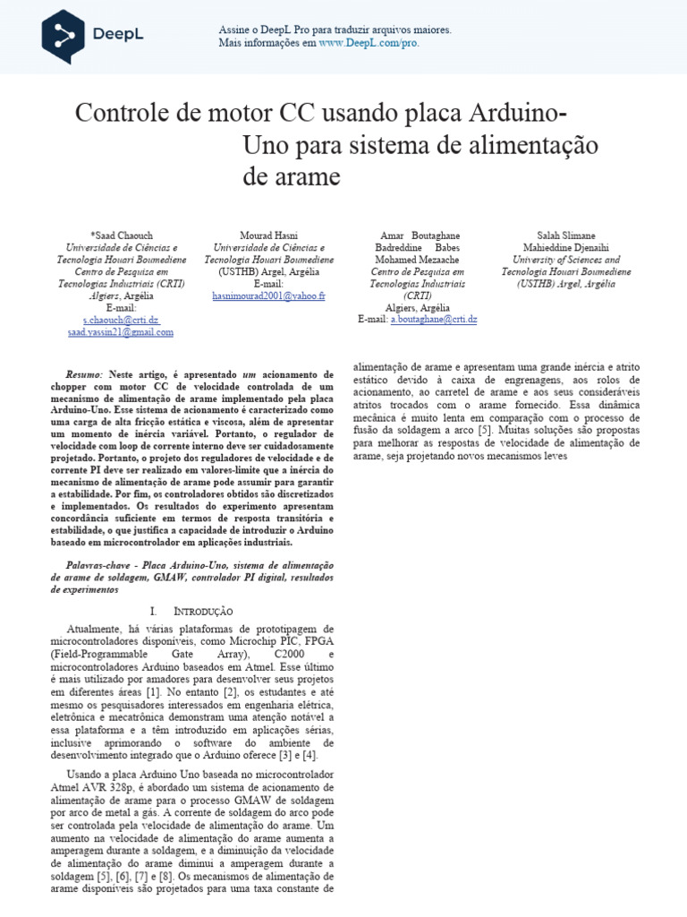 Dc Motor Control Using Arduino Uno Board For Pt Pdf