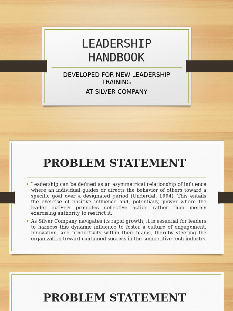 LEADERSHIP HANDBOOK | PDF