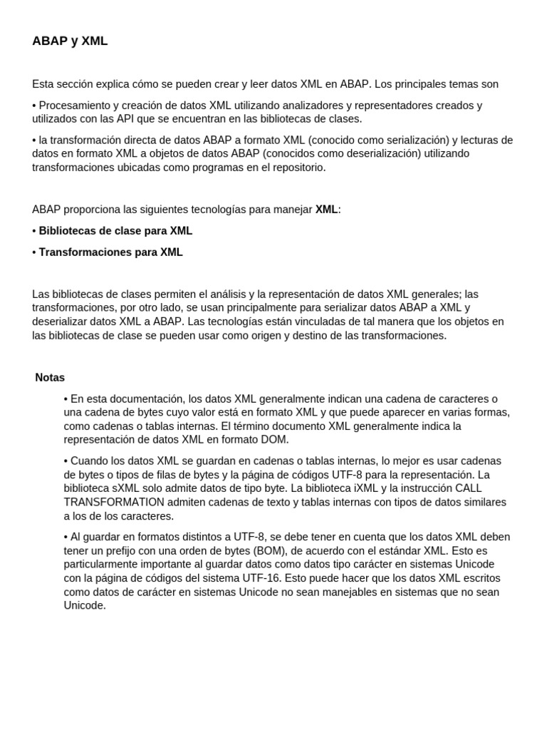 Procesamiento de XML en ABAP | PDF | Xml | Informática