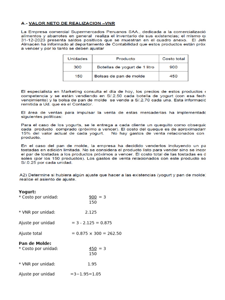 Ejercicio NIC 2 DESARROLLO | PDF