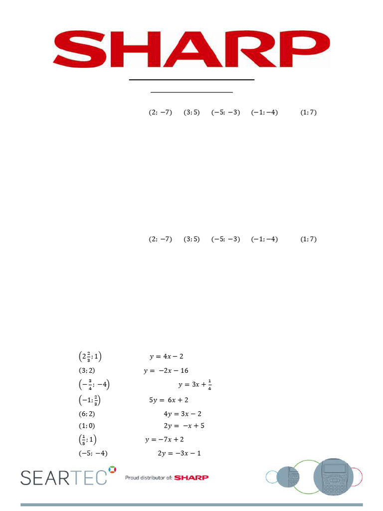 Worksheet 4 Analytical Geometry Grade 11 Mathematics Pdf