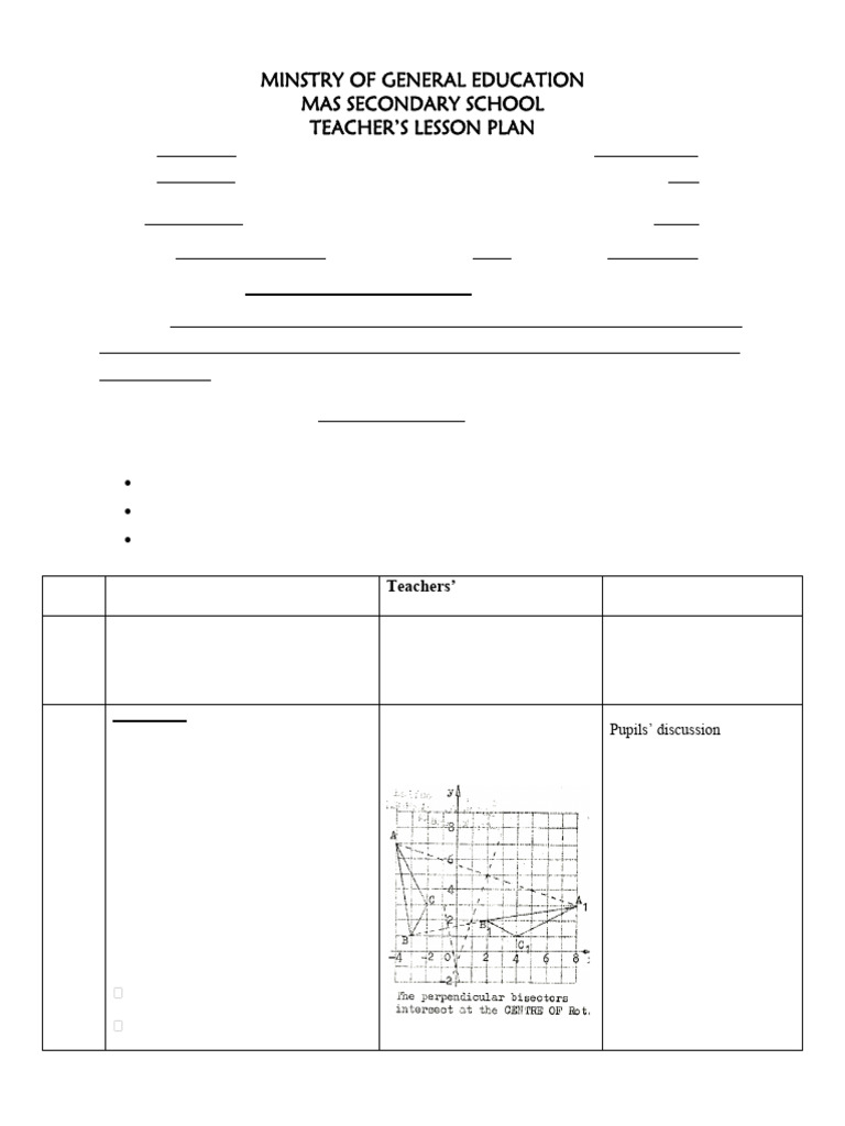 g12 Maths Sample Lesson Plan by MR Banda 0966855707 | PDF