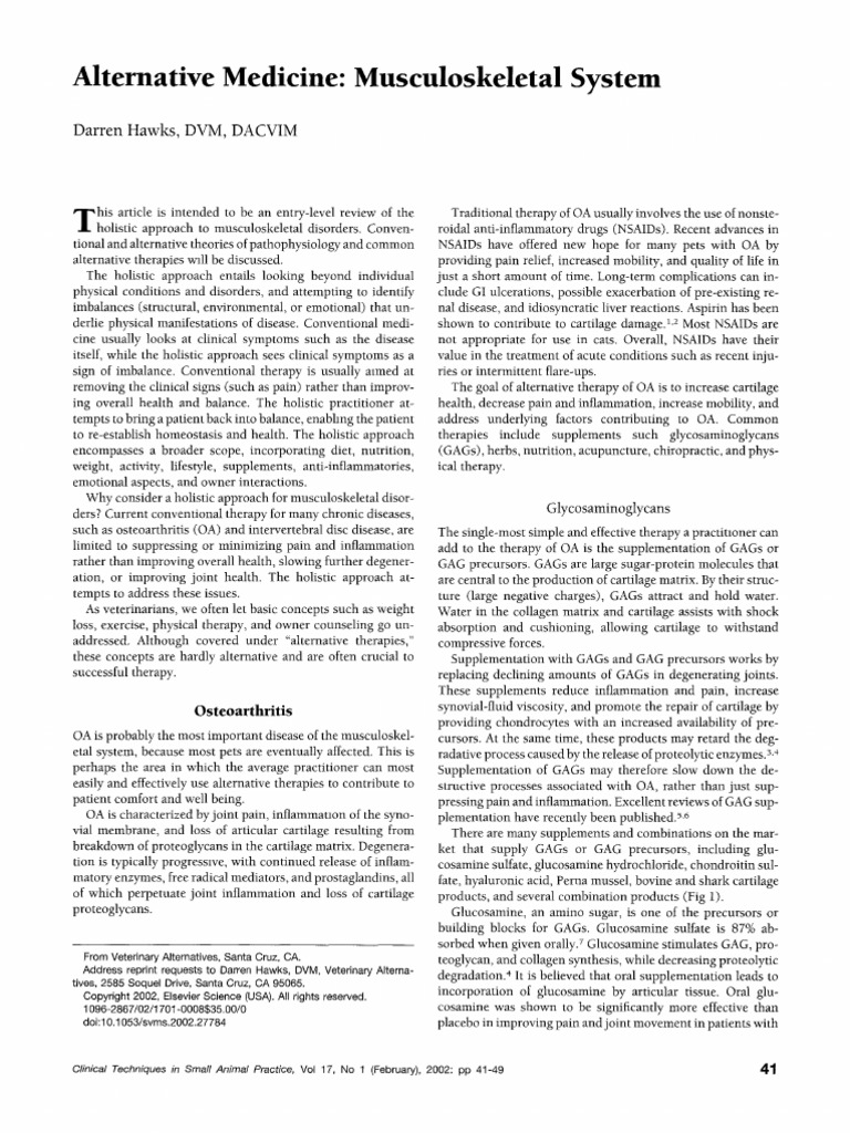 Alternative Medicine - Musculoskeletal System | PDF