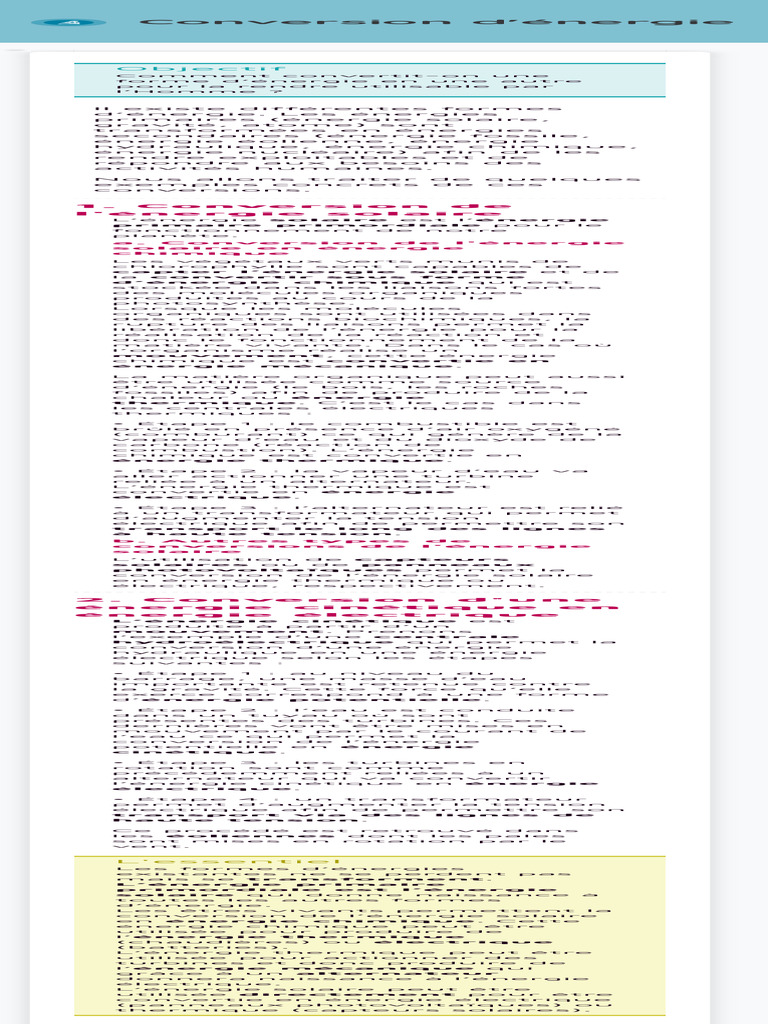 Conversion D'énergie - Maxicours | PDF