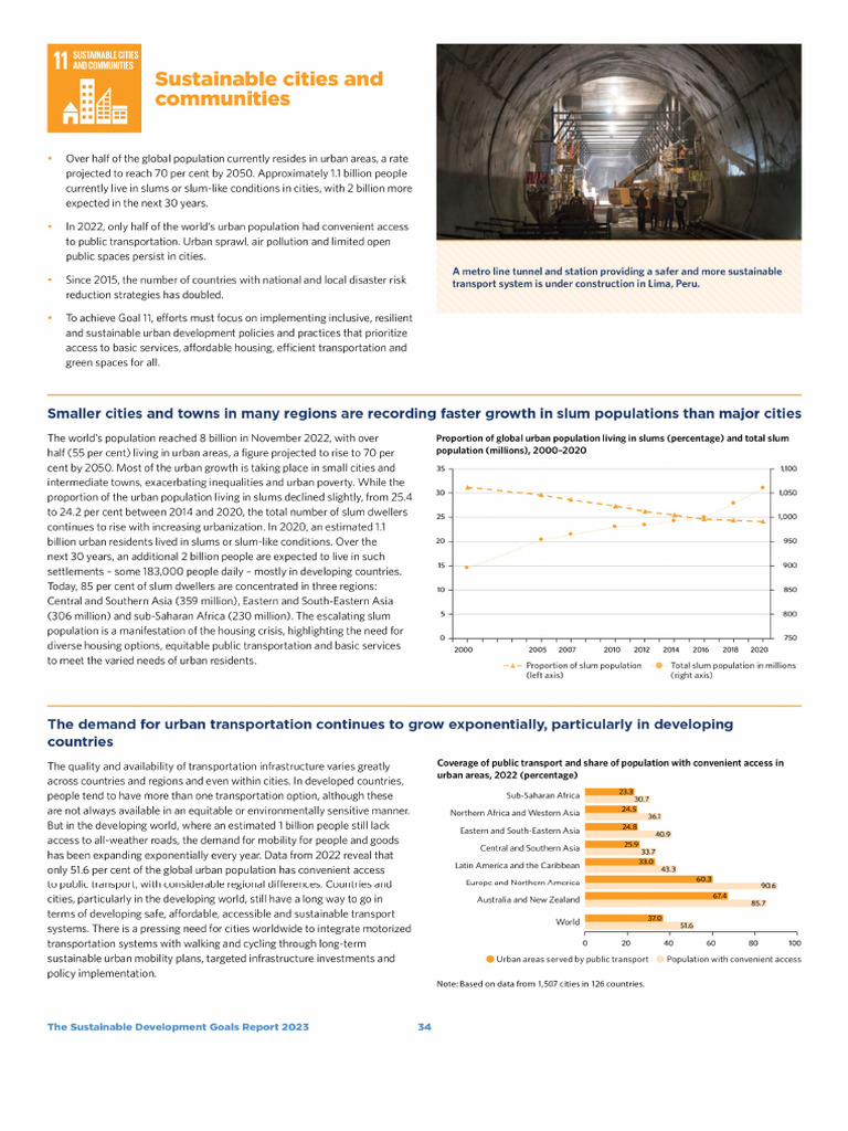 Topic 2 SDG Report 2023 Goal 11 Sustainable Cities Communities | PDF