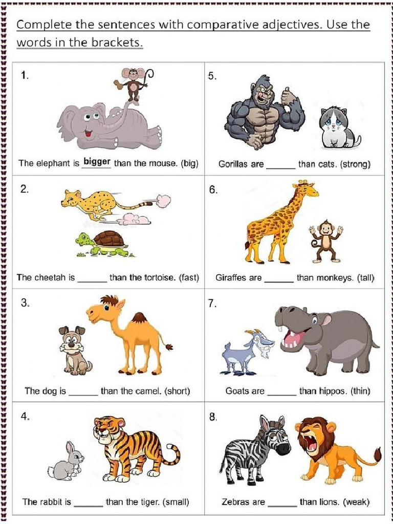 Comparatives and Possessive Pronouns | PDF
