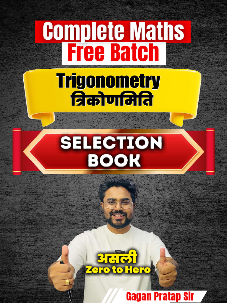 Complete Trigonometry Formulas+Questions Selection Book by Gagan | PDF