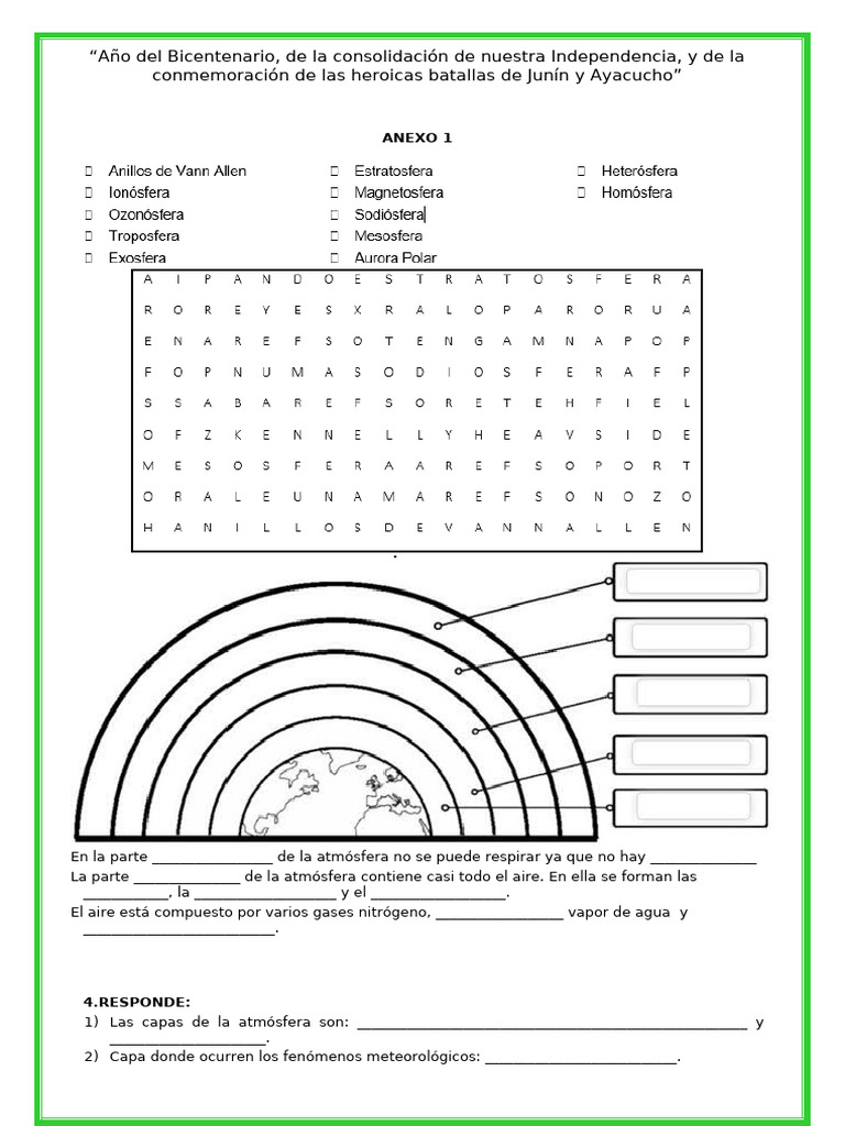Ficha Atmosfera | PDF