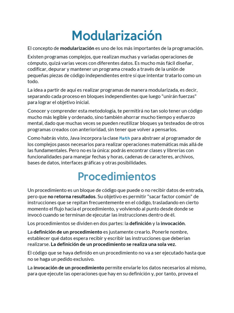 Modularización | PDF