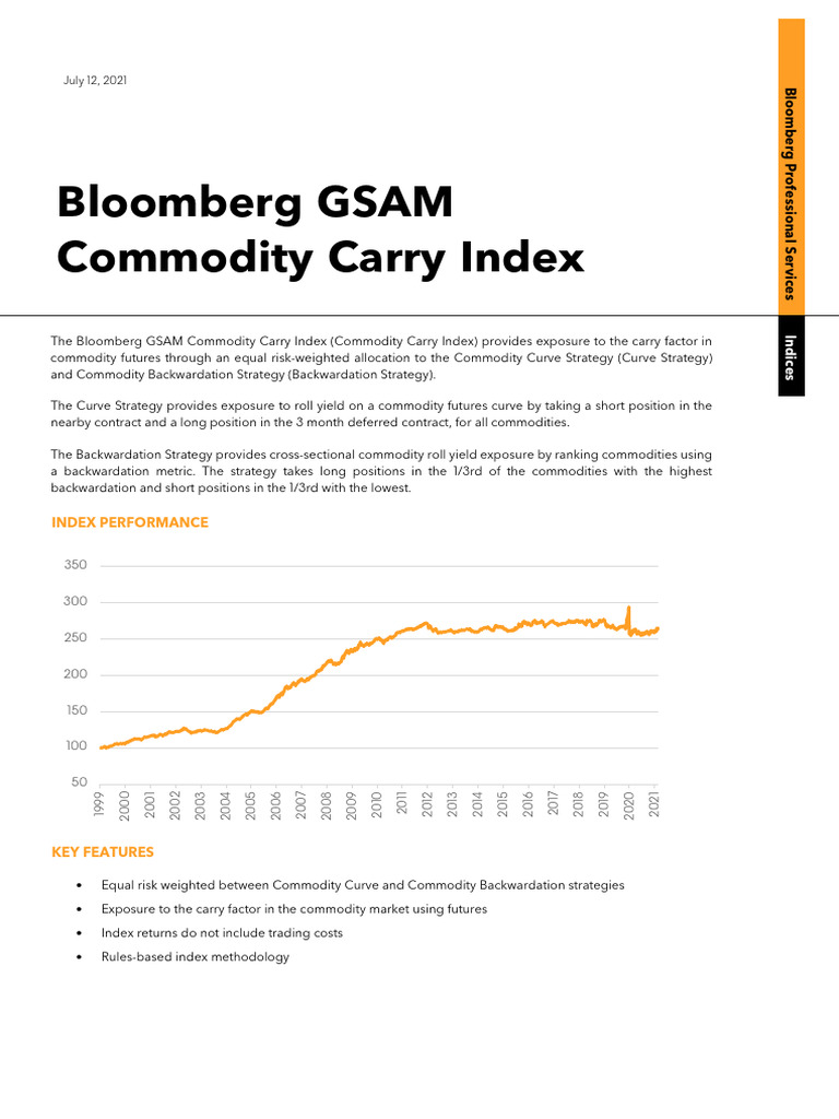 Commodity Carry Index Overview | PDF | Bloomberg L.P. | Futures Contract