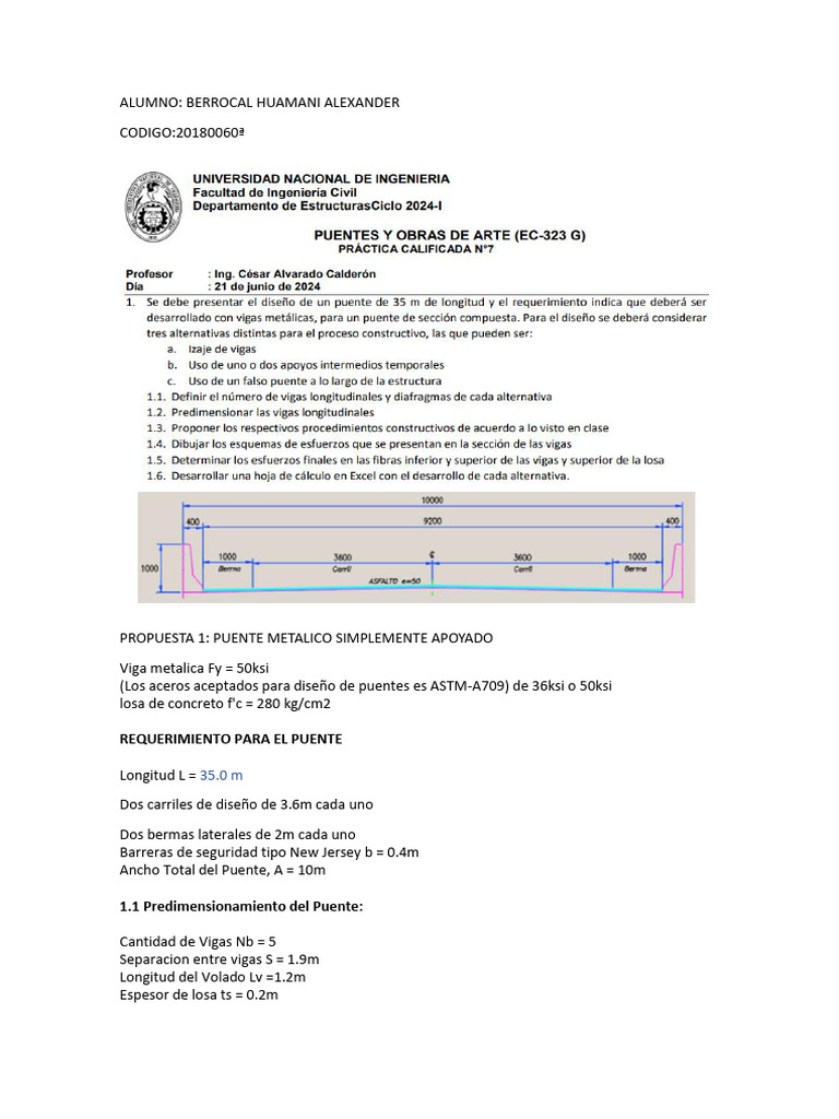 pc7-ALEXANDER-BERROCAL HUAMANI | PDF | Ingeniería estructural ...