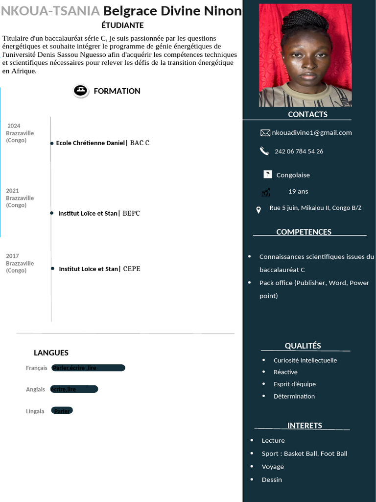 Copie de CV de Divine 2024 | PDF