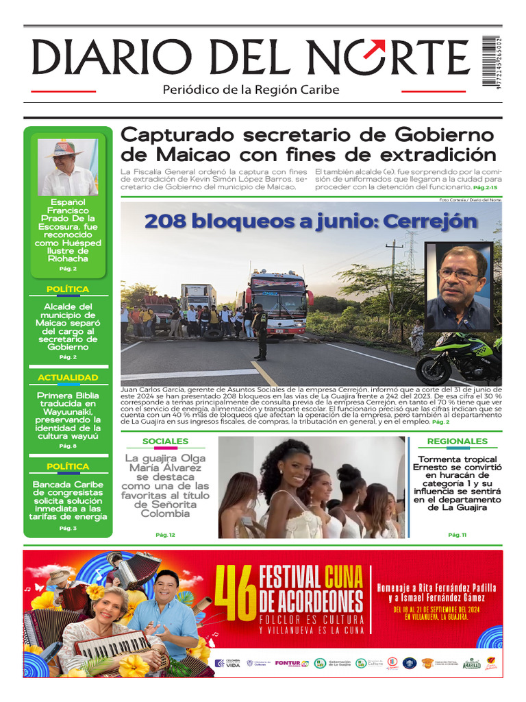 Diario Del Norte 15 de Agosto de 2024 | PDF